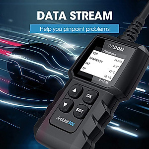 OBD2 Scanner, Code Reader TOPDON AL300 All OBD2 Functions, Vin Retrieval CAN Diagnostic Scan Tool for Check Engine Light, Smog Check, O2 Sensor Test, Mode 6, EVAP Test
