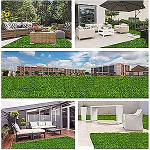 ZGR Premium Artificial Grass 3' x 4' Outdoor Rug, 1.38" Realistic Thick Turf for Garden, Yard, Fake Lawn, Dogs Synthetic Grass Mat, Non-Toxic, Rubber Backed with Drainage Holes, Customized Sizes