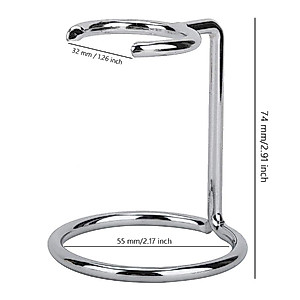 Shaving Brush Stand, Shave Brush Stand, Shaving Stand Artistic Lightweight Stainless Steel Silver Shaving Brush Holder Safety Razor Brush Kit Suitable for Men