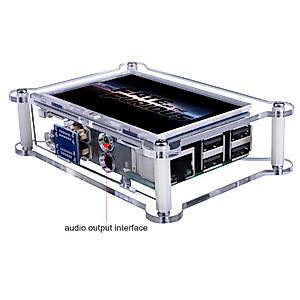 kuman TFT Touch Screen+case, 3.5 Inch TFT LCD Display Monitor with Protective Case Support All Raspberry Pi System, Video Movie Play, Arcade Game, HDMI Audio Input (3.5 in Raspberry pi Screen)