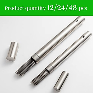 Killer's Instinct Outdoors Flat Metal Grilling Skewers Wider Thicker Stainless Steel Reusable BBQ Sticks Barbecue Skewers 14’’0.16’’0.05’’ Set of 24 Barbecue Sticks Metal Kebab Skewers For Grilling