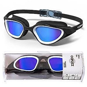 COPOZZ Swim Goggles Men Women, Polarized Swimming Goggles, UV Protection No Leaking Wide Vision