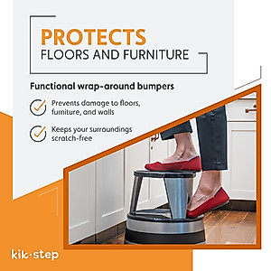Cramer Kik Step Steel Step Stool - Two Step Stool, Holds 350 lbs (Orange)