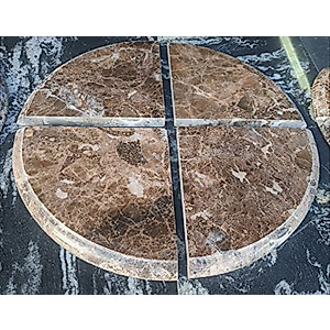 Premium Marble Corner Shelf - 8" Shower Soap Dish - Natural Stone Bathroom Caddy - Bath Wall Shampoo Holder (Emperador Dark OG)