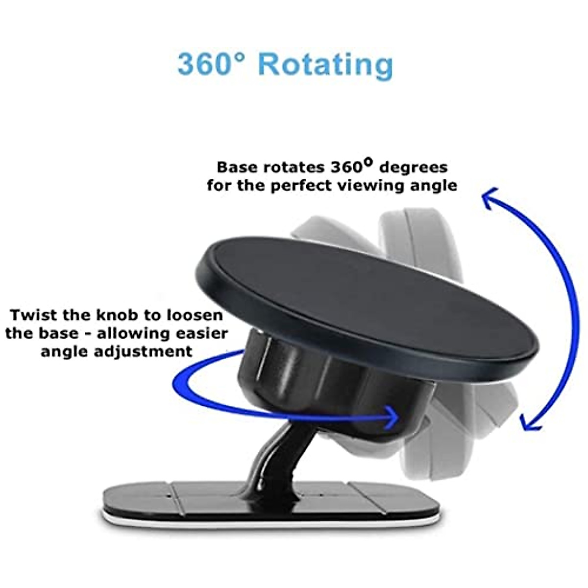 Nato Magna Mount Original [4 Pack] Universal Magnetic Cell Phone Mount for use on Any Cell Phones or Tablet - iPhone X 8 7s 6s Plus 5s Samsung Galaxy S8 Edge S7 S6 Note 5 Note 4 - 360 Degree Swivel