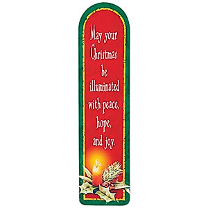 Christmas Greetings Bookmarks Set of 6 - Each Measures 6" Long x 1 1/2" Wide