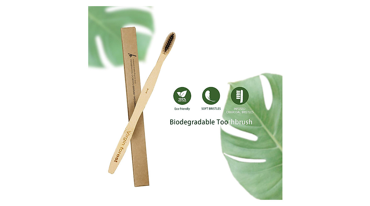 Virgin Forest Bamboo Toothbrush Set - Eco-Friendly & Biodegradable