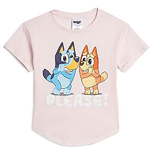 Bluey Bingo Mom Toddler Girls 3 Pack Short Sleeve T-Shirt Blue/Pink/Yellow 3T