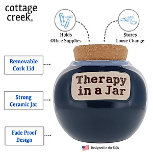 Cottage Creek Therapy in a Jar Piggy Bank, Feelings Jar, Office Candy Jar, Therapy Gifts