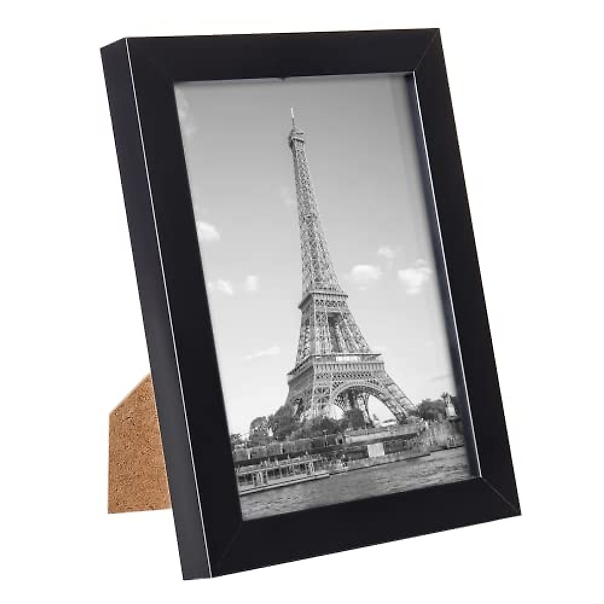 upsimples 5x7 Picture Frame with Real Glass,Bulk Photo Frames for Wall or Tabletop Display,Set of 17,Black