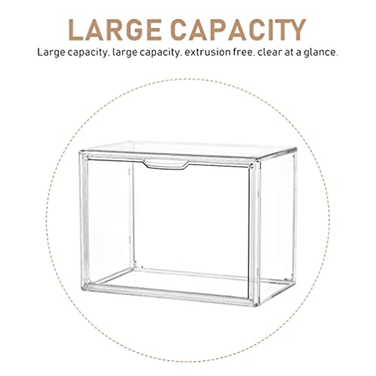 Cabilock Cereal Container Acrylic Storage Box Tote Book Organizing Container Stackable Plastic Storage Box with Lid for Organizing Baby Childs Kids Toy Action Figures Blocks Puzzles Acrylic Box