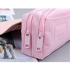 Kawaii Cherry Blossom Pencil Bag Pink Sweet Pencil Case Large Capacity Stationery Pouch School Supplies Makeup Bag Cute Pencil Case (Pink)