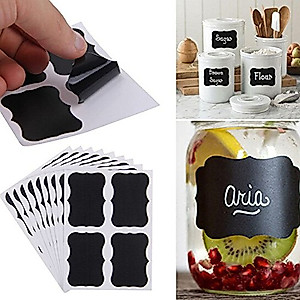 36pcs Chalkboard Labels Reusable Blackboard Stickers for the Kitchen, Pantry, Mason Jars, Wine Glasses