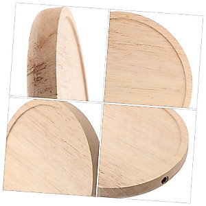 HOMSFOU 2pcs Wall Mount Bookshelf Wood Decor Wall Hooks Decorative Wall Mounted Bookshelves Wood Trim Wood Bookshelf Round Bookshelf Wall Decor Holder Wall Shelf Wooden Rack Television 15c