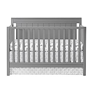 Oxford Baby Lazio 4-in-1 Convertible Crib, Dove Gray, GreenGuard Gold Certified