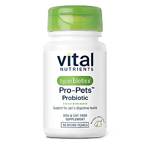 Vital Nutrients Hyperbiotics Pro-Pets Probiotic | Probiotic Support for Pets’ Digestive & Immune Health | Tasty Meat Flavor | Non-GMO | Gluten, Dairy Free | 60 Micro Tablets