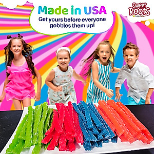 Sweet Roots by Happy Bites Huckleberry Licorice Twists - JUMBO Size - Made with Real Fruit Juice - Certified Kosher - Vegan - Gourmet - Low Fat (16 oz)