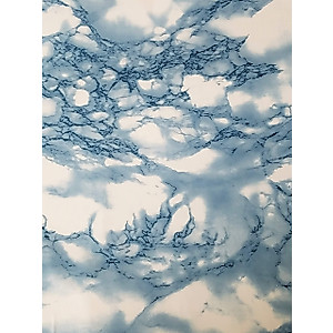 Zip Tac Marble Blue (Clouds) Contact Paper (9 Ft X 18in) #267