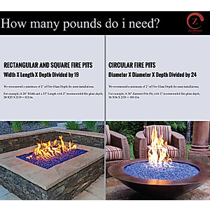 Z Zennister Fire Pit Glass Rocks,  High Luster, 1/2" Reflective Tempered Fire Glass in Copper, 10 Pound Jar  for Natural or Propane Fireplace, Crushed Glass Stones for Firepit, Garden or Patio