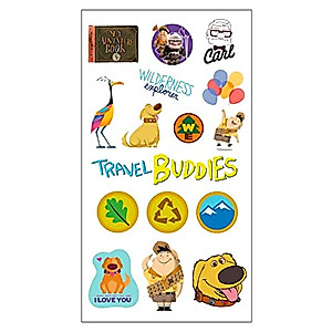 Silver Buffalo Disney Pixar Up House and Balloons Twist Spout Plastic Water Bottle with Stickers You Stick Yourself, 32 Ounces