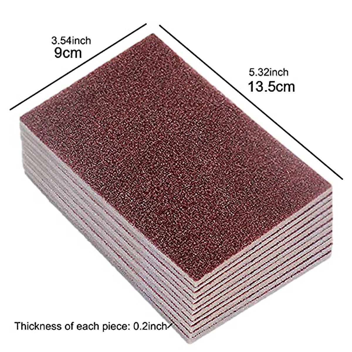 auons 20pcs Nano Carborundum Sponge, Emery Sponge Brush Clean Eraser Scrub, Kitchen Magic Cleaning Sponge for Removing Rust Cleaning Pots and Pans, Household Cleaning Tool