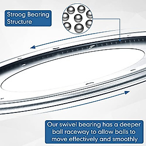 3 Pieces Lazy Susan Hardware 12 Inch Lazy Susan Turntable Ball Bearing Heavy Duty 0.8 mm Thick Lazy Susan Base for Rotating Table Kitchen Storage Serving Tray Corner Shelves Book Rack