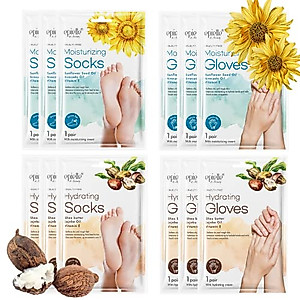 NEW Epielle Hydrating & Moisturizing Gloves & Socks Masks Combo 12pk for Hand and Foot STOCKING STUFFERS!!