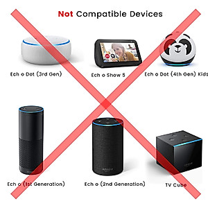 Show 8 Power Cord Adapter Replacement for Alexa 4th / 3rd Gen, Show 10 (3rd Gen), Alexa Plus 2nd Gen, Alexa Show 2nd Gen - 30W White Charger Plug with 5ft Long Cable