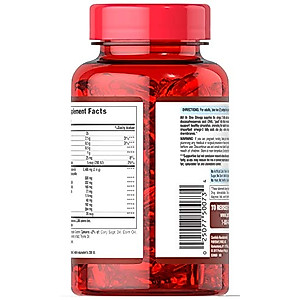 Puritans Pride All in One Omega 3, 5, 6, 7 and 9 with Vitamin D3, 60 Count(Pack of 1)