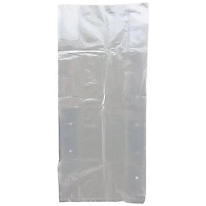 Produce LDPE Poly Vented Bags (With Venting Holes) - 6"x3"x15" - 1000 Bags - 0.80 mil - Clear