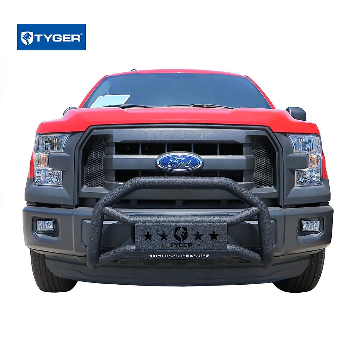 Tyger Auto TG-GD6F60098 Front Bumper Guard Compatible with 2004-2024 Ford F150 (Exclude Heritage, Raptor, 20-22 Diesel, 22-24 Lightning EV) | Textured Black | Light Mount | Bull Bar