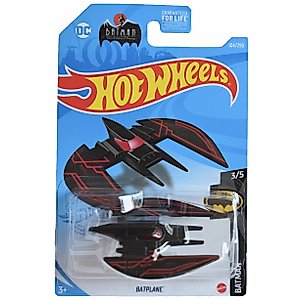 Hot Wheels Batplane, Batman 3/5 - black/red