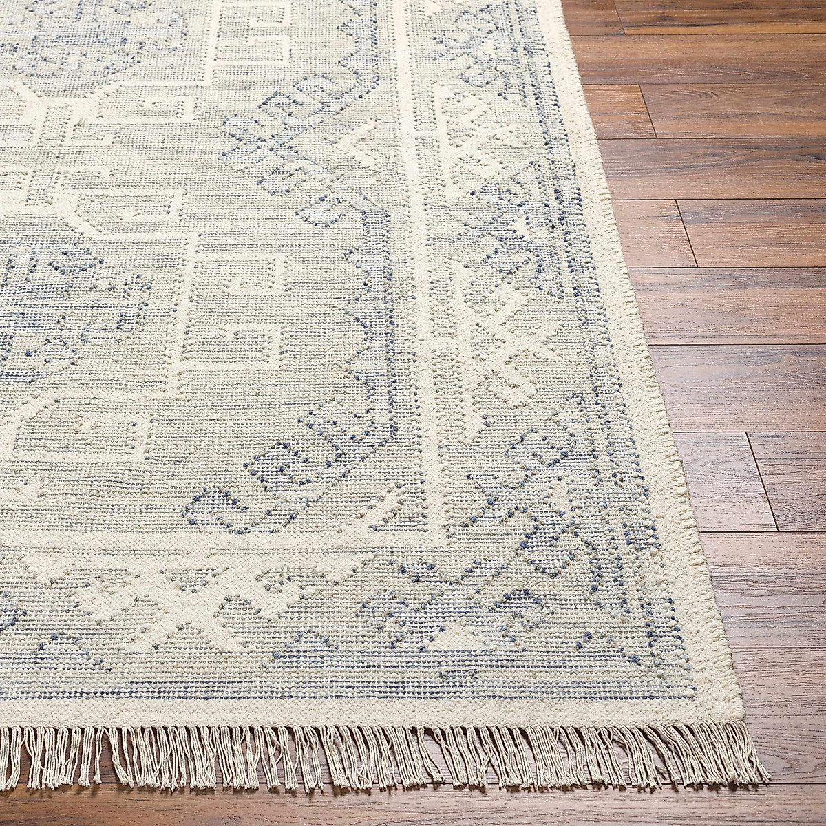 Hauteloom Anund Wool Living Room, Bedroom Area Rug - Pink, Gray - 8' x 10'