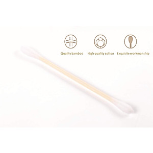 900pcs Bamboo Cotton Swabs, Biodegradable Wooden Cotton Buds