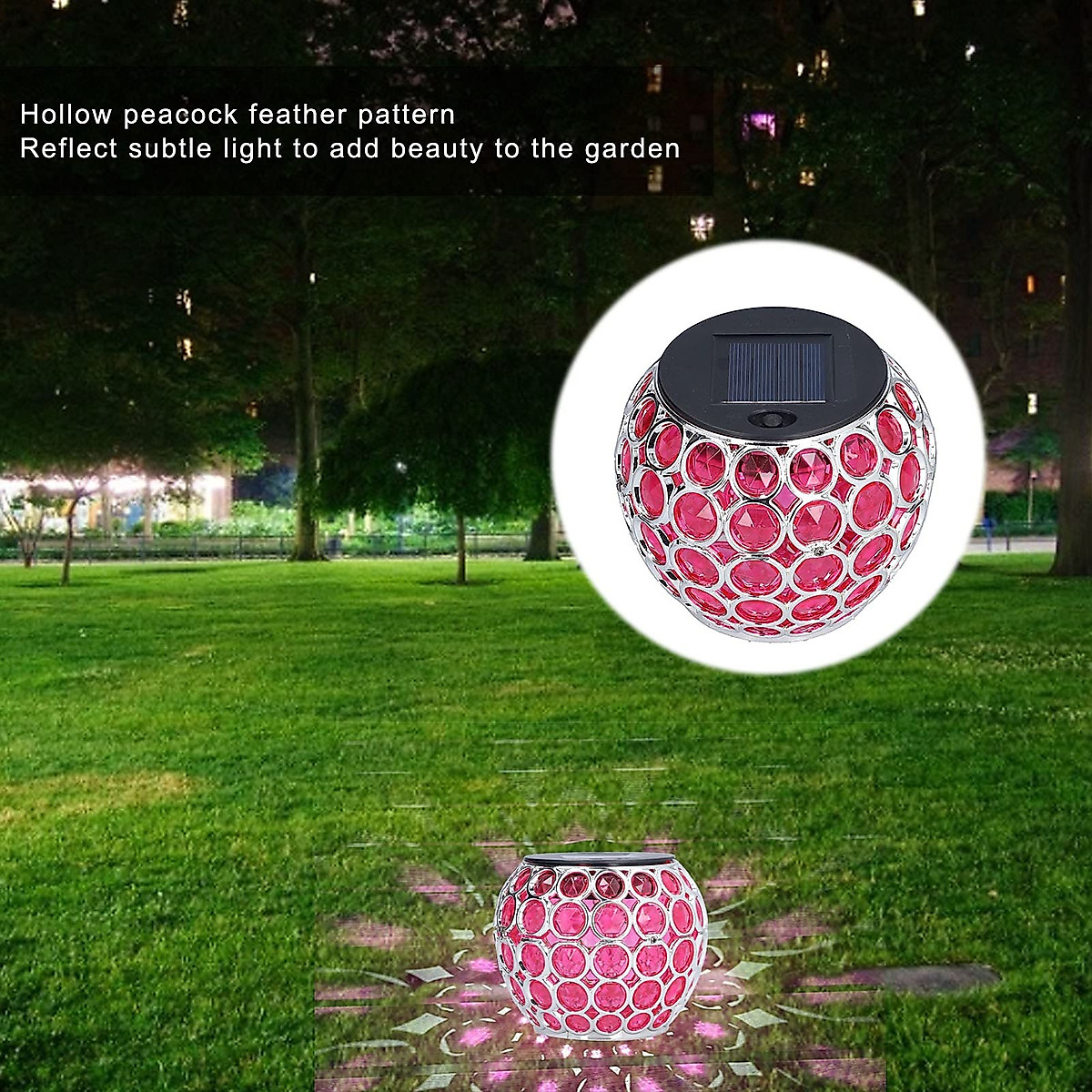 Solar Night Lights Lamp Wavy Point Ambient Lamp Stable Performance Soft Light Effect Lighting Supplies for Decoration Home Outdoor Garden