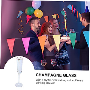 Gogogmee 1pc Glass Mojito Glasses Glass Party Wine Cups Martini Cups Dessert Glasses Goblet Toasting Glasses Vintage Glasses Crystal Glass Dinner Party European Style