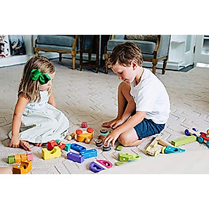 3 Piece Tegu Magnetic Racer Building Block Set, Orange