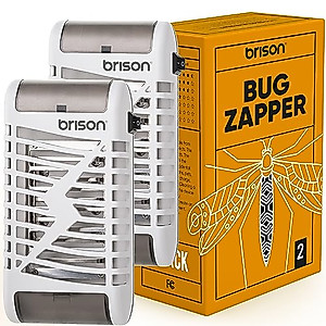 Brison Bug Zapper for Home - Electric Fly Trap Indoor Plug in - Mosquito Fly Insects Killer with 8 Lights 2 Pack Cricket Spider Wasp