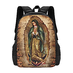 kawaii backpack Old Wall Texture Our Lady Of Guadalupe school backpack for women Men Computer bookbag Hiking Camping Daypack adjustable Durable Laptop Bag Wear Resistant Aesthetic backpacks