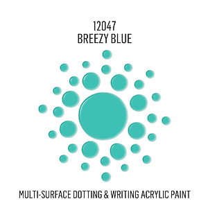 FolkArt, Breezy Blue Acrylic 2 fl oz Vibrant Multi-Surface Dot Paint Perfect for Easy to Apply DIY Arts and Crafts, 12047