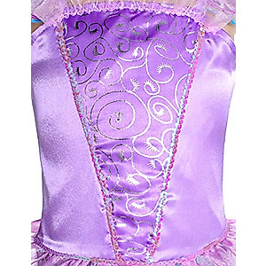 Joy Join Little Girls Princess Mermaid Costume for Girls Dress Up Party with Wig,Crown, Mace 6-7 Years