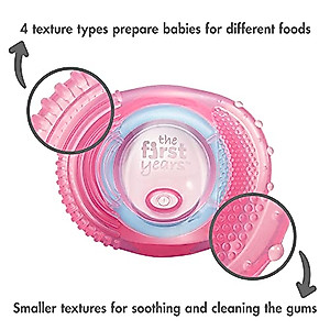 The First Years SenseAbles Teethe-Around Silicone Sensory Trainer Cup, 7 oz - Pink