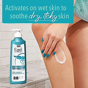 Curel Hydra Therapy Itch Defense Moisturizer and Body Wash Set, Wet Skin Lotion + Curel Itch Defense Calming Daily Cleanser, Body Wash, for Dry, Itchy Skin, 12 oz & 10 oz, Pack of 2