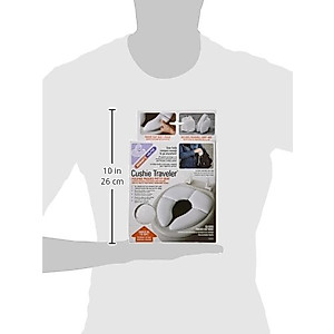 Travel Potty Seat w/ Washable Carry Bag - Perfect for Travel - Padded for Soft Cushion - Portable Reusable Toilet Pottie Training Seats Folds - Toddler Child Baby Kids - Mommy's Helper Cushie Traveler , White