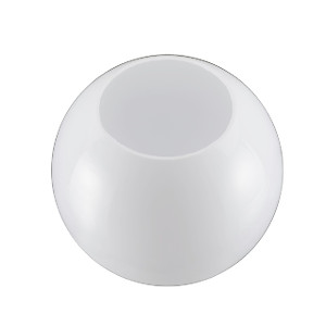 Aspen Creative 28002-31, 7-3/4" White Acrylic Replacement Lamp Post Globe with 3-3/4" Neckless Opening