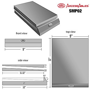 AxcessAbles Large Studio Speaker Isolation Pads for Monitors 8-inch, 7 or 6.5 | Speaker Isolation Pads for Yamaha HS, KRK ROKIT | Speaker Risers | Acoustic Isolation Speaker Foam