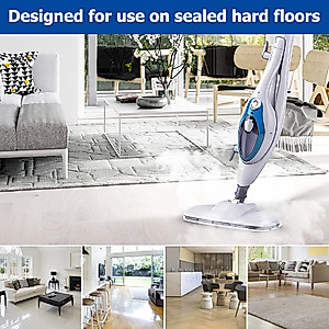 AneCom Replacement Steam Mop Pads Compatible with PurSteam ThermaPro 10-in-1 Steam Mop Washable Reusable Pads (6 Pack)