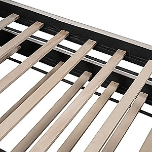 Harper & Bright Designs Twin Daybed with Trundle Bed, Twin Size Upholstered Daybed with Wood Slat Support, Upholstered Tufted Sofa Bed, No Box Spring Needed (Twin, Beige)