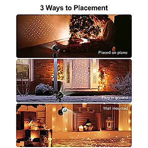 GAIATOP Christmas Projector Lights Outdoor, Christmas Snowflake Lights Projector Outdoor Indoor Weatherproof Wider Lighting Range Led Landscape Decorative Lighting for Christmas Decoration