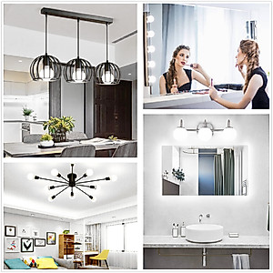 hansang 8 Pack Globe Bathroom Light Bulbs, 5000K Daylight, 60 Watt Equivalent, E26 Base G25 LED Vanity Light Bulb, Round Light Bulbs for Makeup Mirror 120V, 500LM, CRI85+, Eye Protection Non-dimmable